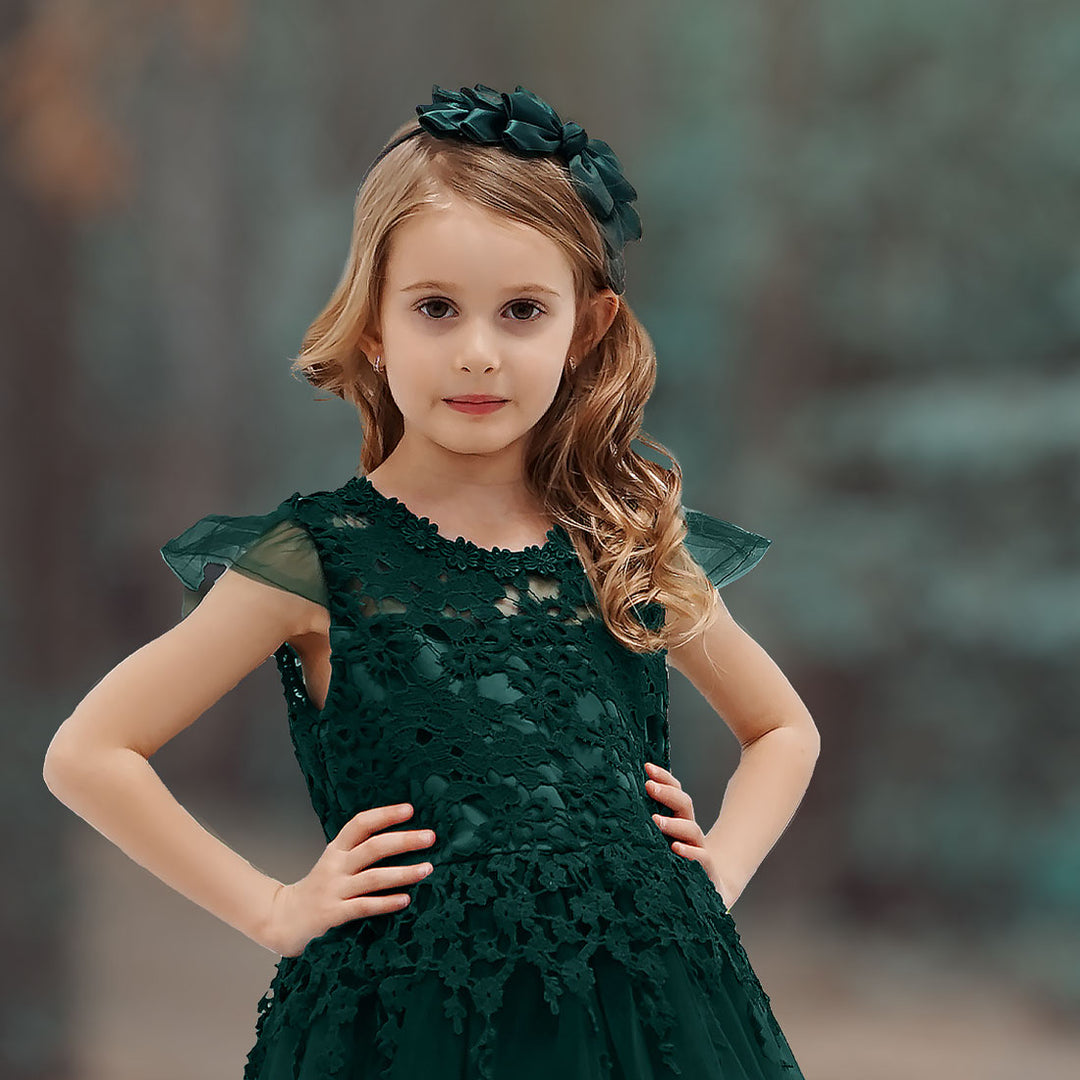 Girls’ Green Christmas Dress | Fast Shipping | Sara Dresses